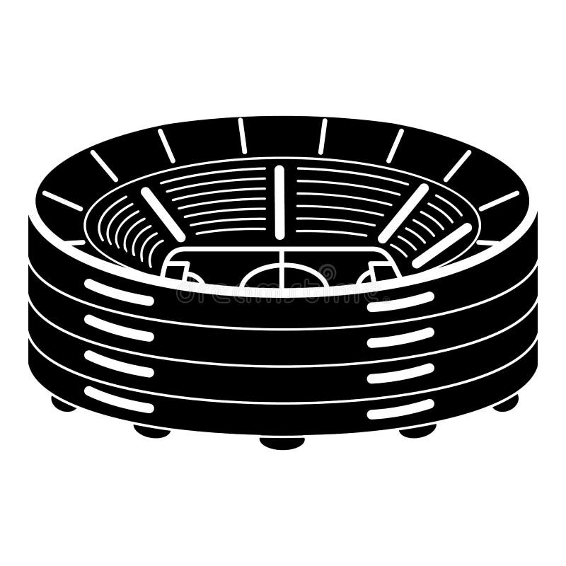 Round Stadium Icon, Simple Style Stock Vector - Illustration of ...