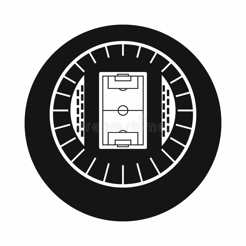Round Stadium Top View Icon, Simple Style Stock Vector - Illustration ...