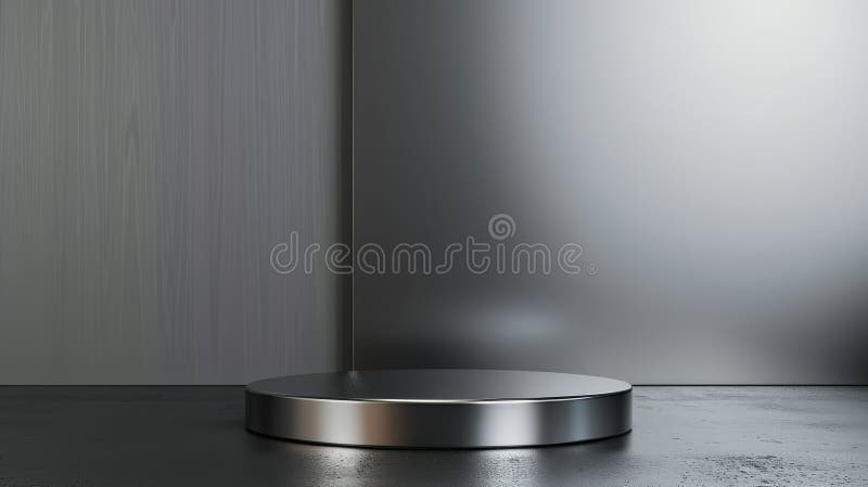 Round Stainless Steel Object on Table Stock Illustration - Illustration ...
