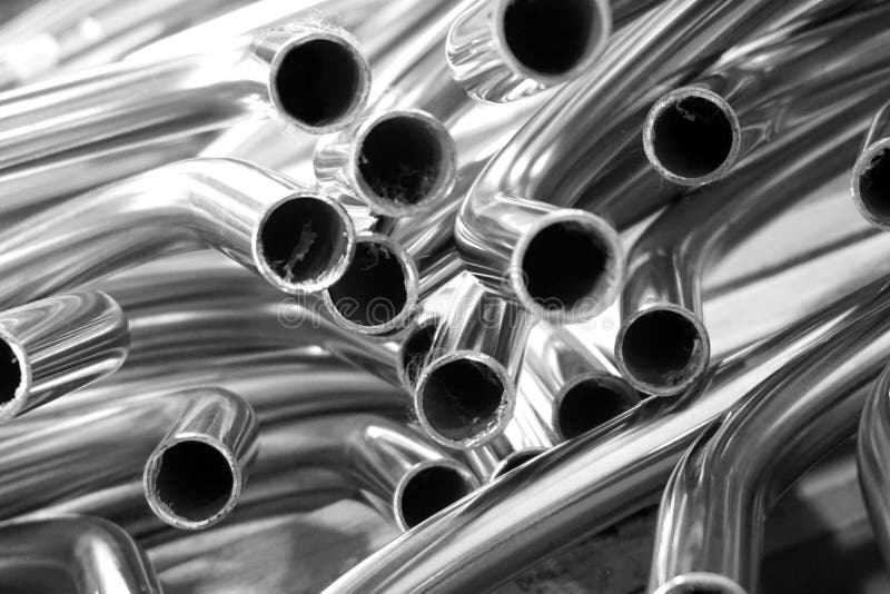 Round stainless steel tube stock photo. Image of manufacture - 94290520
