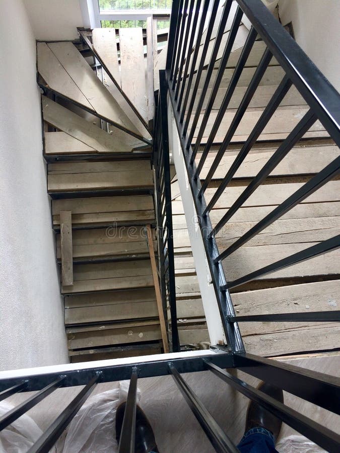 Round staircase, top view stock photo. Image of pair - 126930546