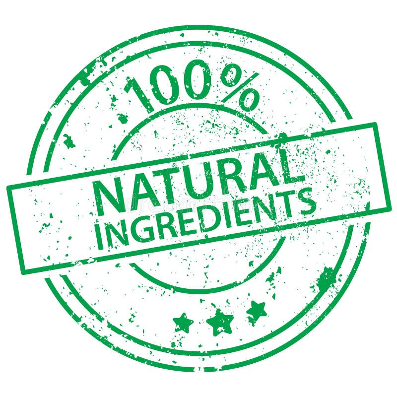 Natural ingredients stamp stock vector. Illustration of label - 120115735