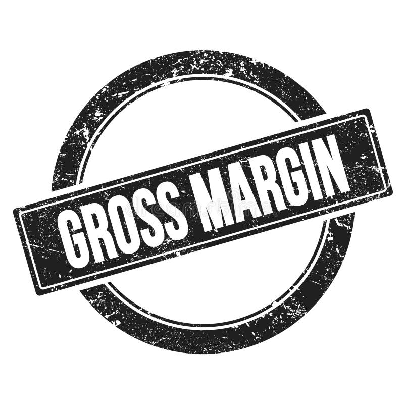 GROSS MARGIN Text on Blue Grungy Rectangle Stamp Stock Illustration ...