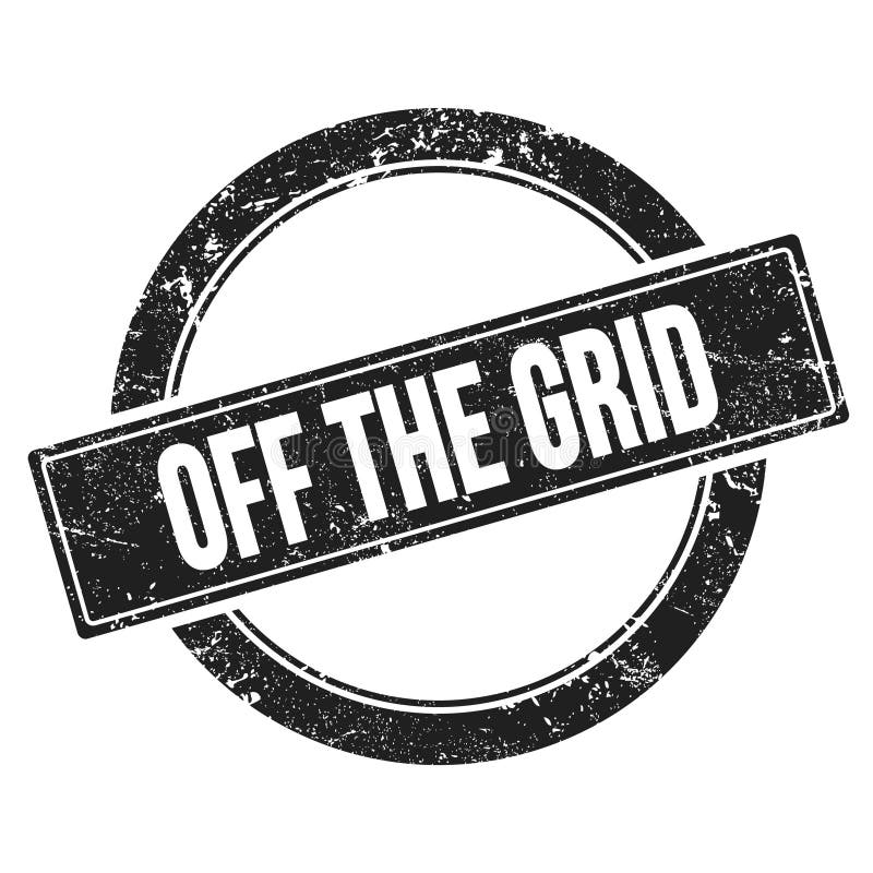 OFF the GRID Text on Black Round Stamp Stock Illustration ...