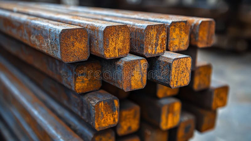 Round Steel Bars are in the Column Structure Stock Photo - Image of ...