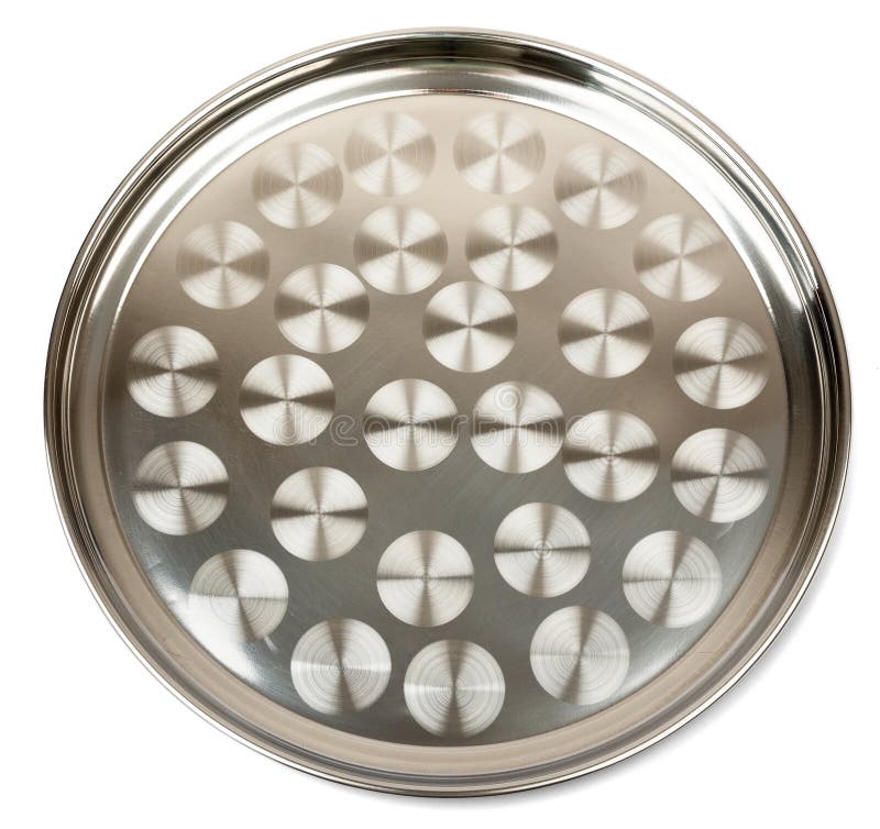 Round steel tray stock image. Image of object, oval, blank - 69568735
