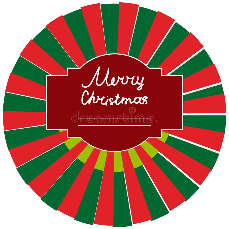 Round Sticker on the Christmas Gift Stock Vector - Illustration of gift ...
