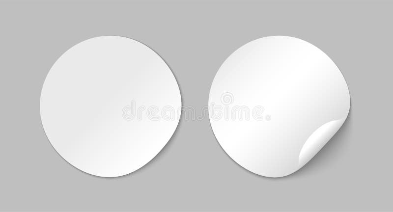 Round Sticker Circle Label Mockup Adhesive Note Peel. Circular Sticky ...