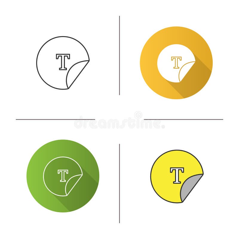 Round sticker icon stock vector. Illustration of outline - 197601977