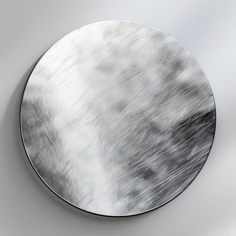 Round Sticker Mock-up, Gradient Silver Stock Image - Image of blur ...