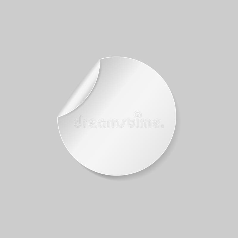 Round Sticker. Round Peel Off Paper Sticker with Shadow. Isolated on ...