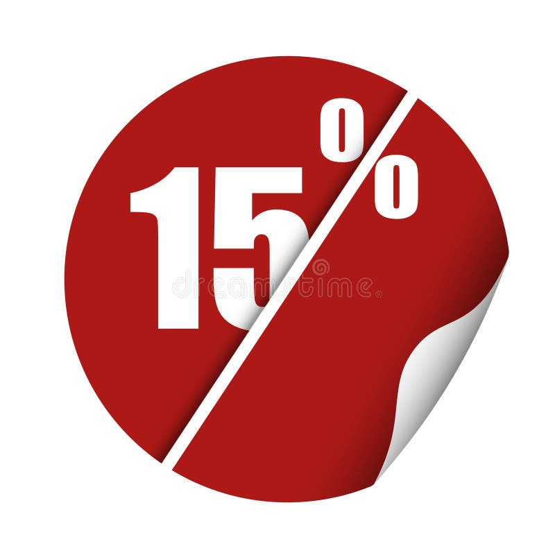Round Sticker Percent Discount. Stock Vector - Illustration of icon ...