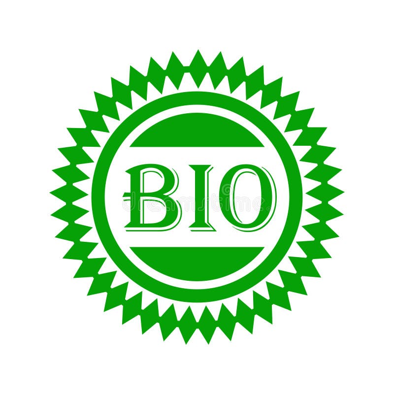 Green Round Sticker Stamp Sign Bio Stock Vector - Illustration of ...
