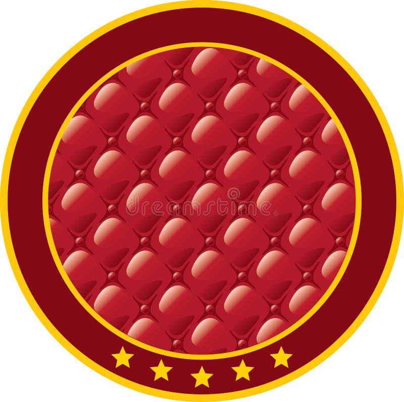 Round Sticker with Upholstery Fabric. Stock Vector - Illustration of ...