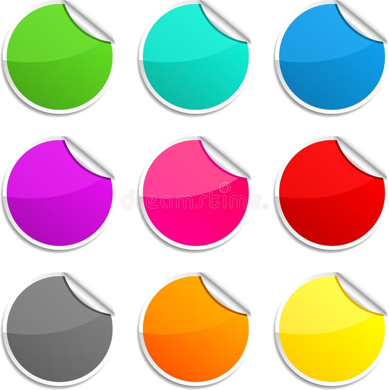 Round 3d buttons. stock vector. Illustration of metallic - 18519677