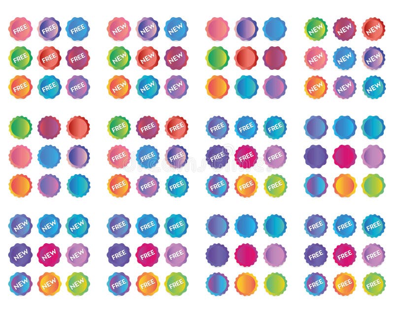 Round Stickers Banners Campaign Collection Stock Illustration ...