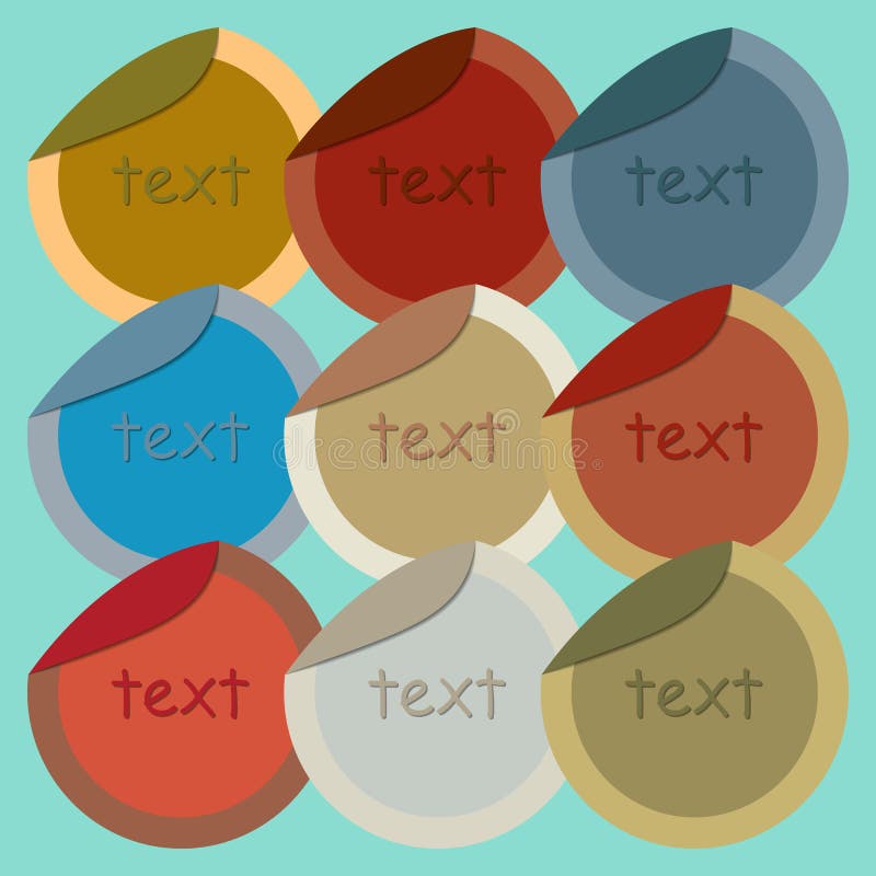 Round stickers stock vector. Illustration of banner, element - 60845580