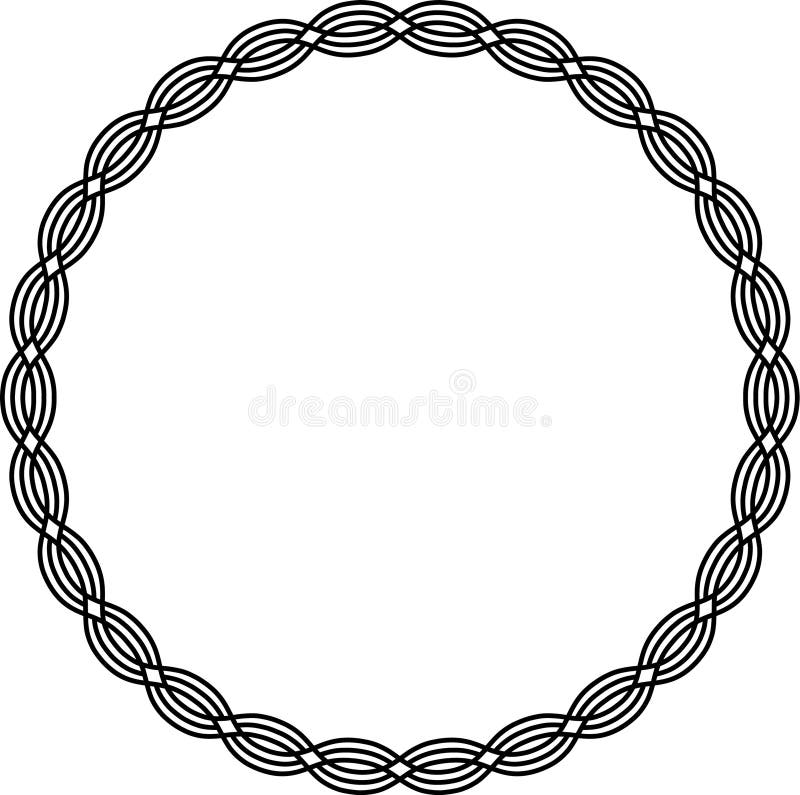 Round Stitch Border Frame stock vector. Illustration of decoration ...