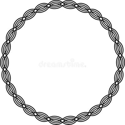 Round Stitch Border Frame stock vector. Illustration of decoration ...