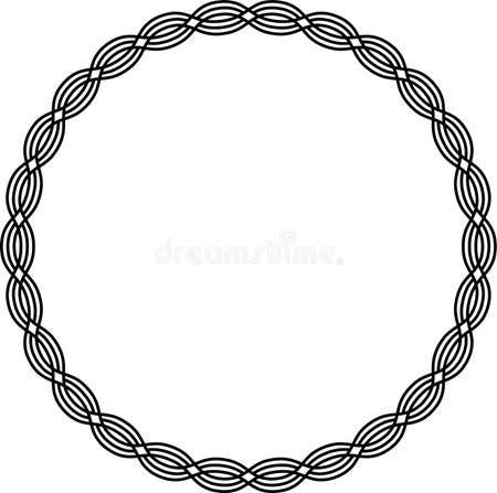 Round Stitch Border Frame stock vector. Illustration of decoration ...