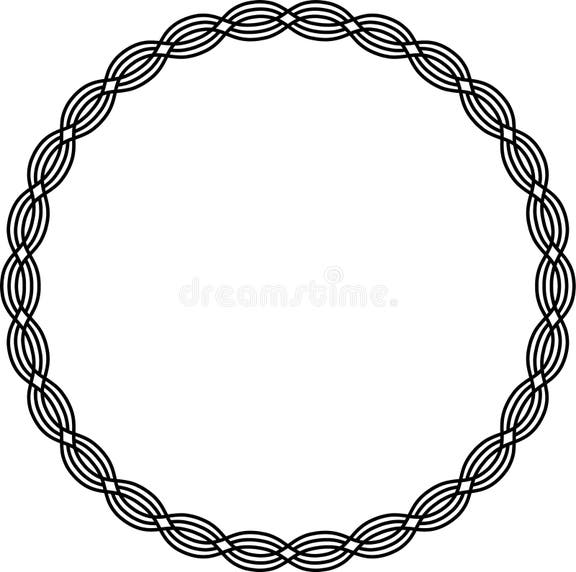 Round Stitch Border Frame stock vector. Illustration of decoration ...