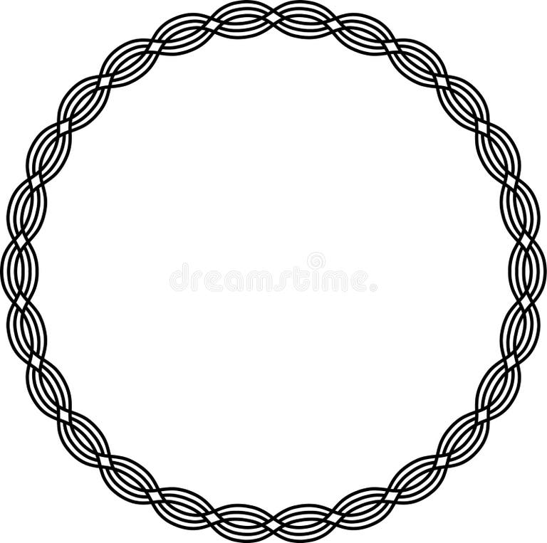 Round Stitch Border Frame stock vector. Illustration of decoration ...
