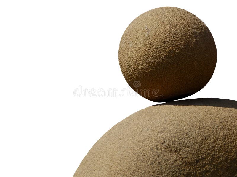 Round Stone on Another Stone Stock Image - Image of stones, natural ...