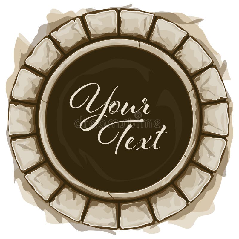 Round stone frame stock vector. Illustration of background - 54637746