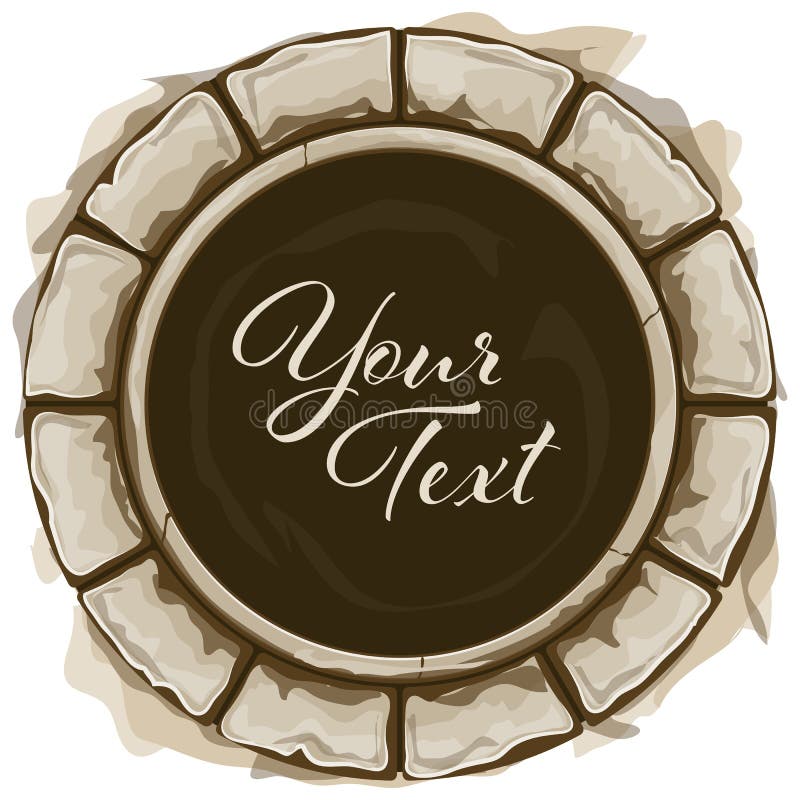 Round stone frame stock vector. Illustration of frame - 54637858