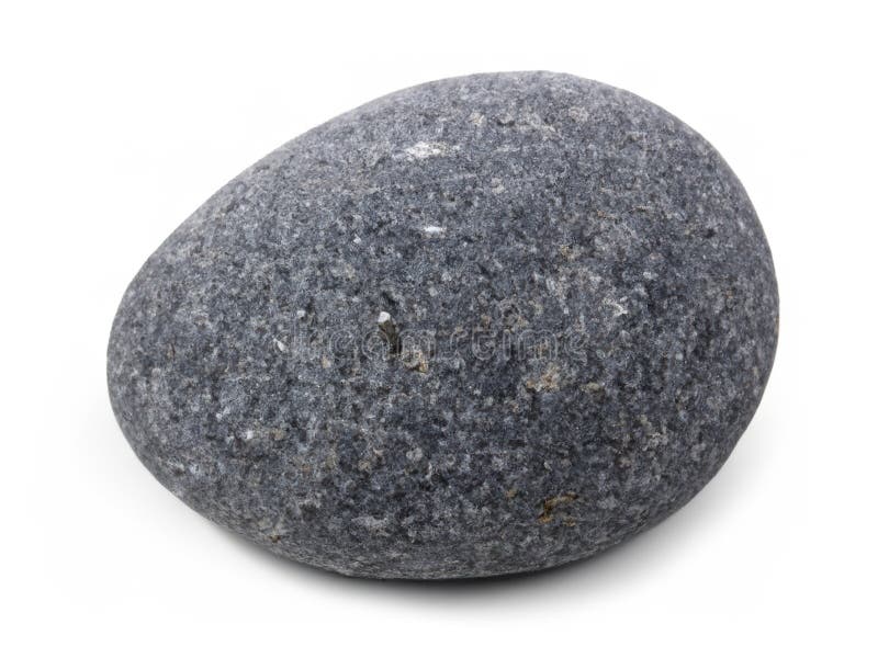 Round Stone Isolated on White Background Stock Image - Image of macro ...