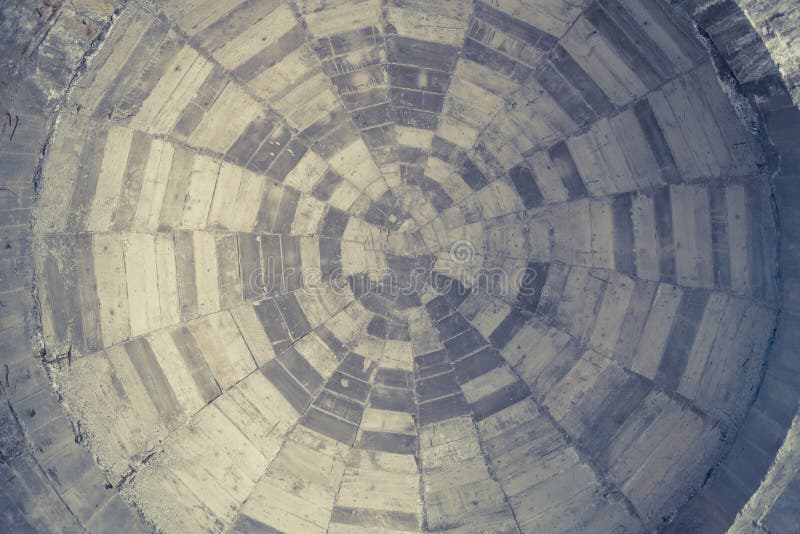 Round Stone Pattern on a Ceillar of Ancient Church. Toned Stock Image ...