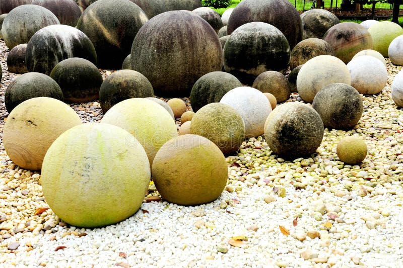Round stone stock image. Image of rock, garden, boulder - 48209641
