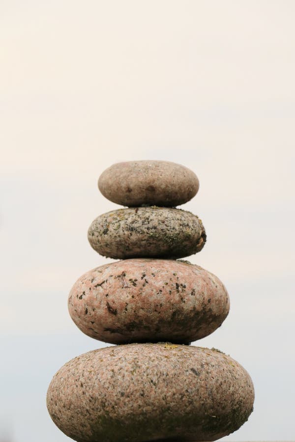 Round stones stack stock photo. Image of isolated, equilibrium - 294481280