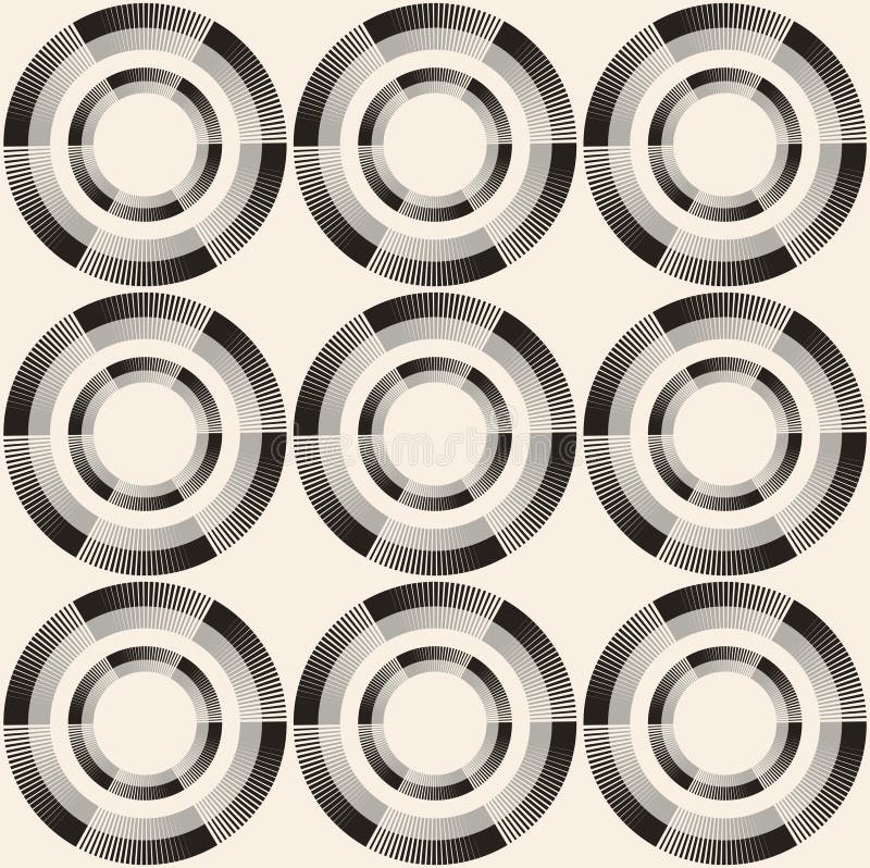 Round Striped Frame Seamless Pattern Stock Vector - Illustration of ...