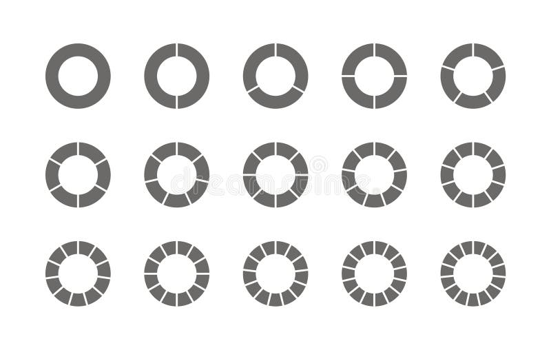 Round Structure Graph. Circular Chart. Pie Diagram Divided into Pieces ...