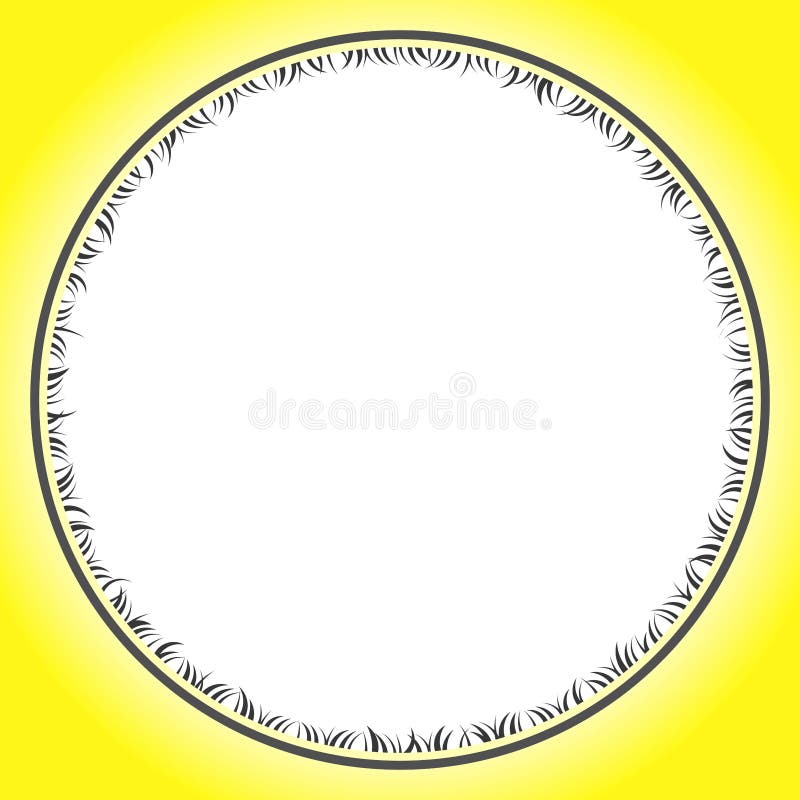 Round summer border frame stock illustration. Illustration of frame ...