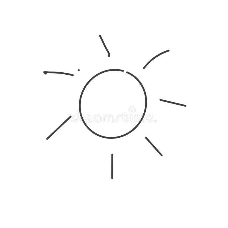 The Round Sun Shines with Seven Streaks of Light Stock Illustration ...