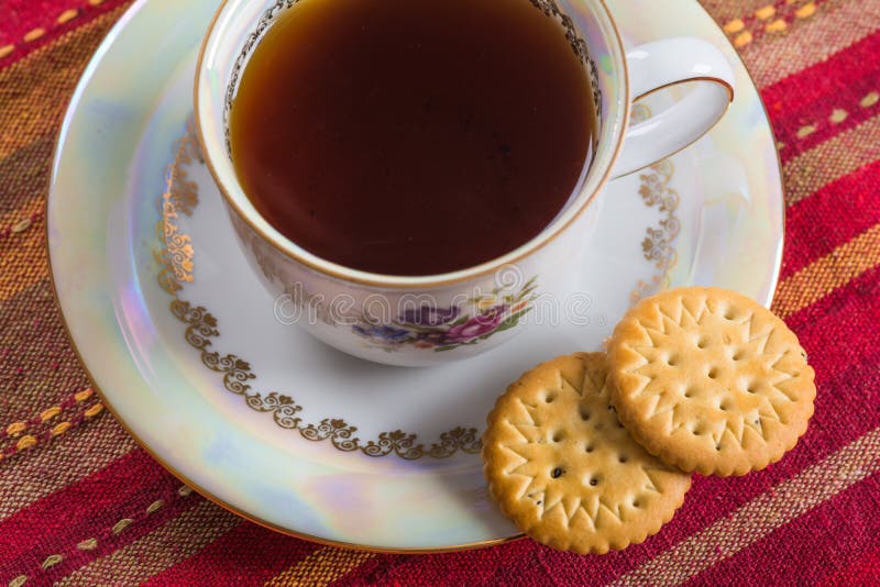 Sweet biscuits with tea stock image. Image of bakery - 64362415