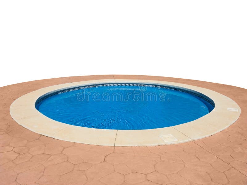 Round Swimming Pool at Hotel Resort, with Chaise-longues, Dream ...