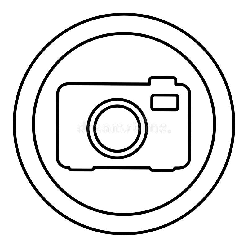 Round Symbol Digital Camera Icon Stock Illustration - Illustration of ...