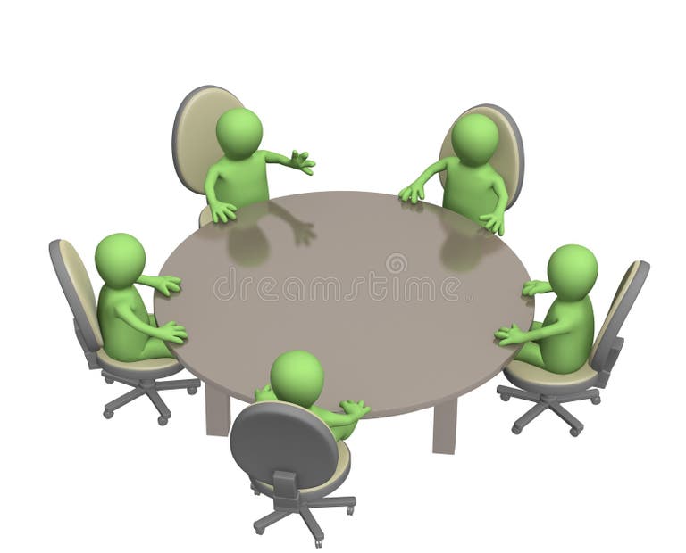 Round table stock illustration. Illustration of assembly - 10379558