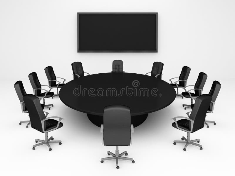 Conference table stock illustration. Illustration of round - 11656554