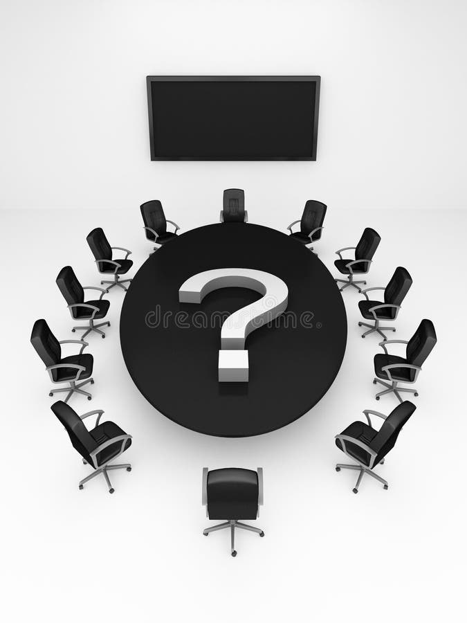 Round Table stock illustration. Illustration of chairs - 13225371