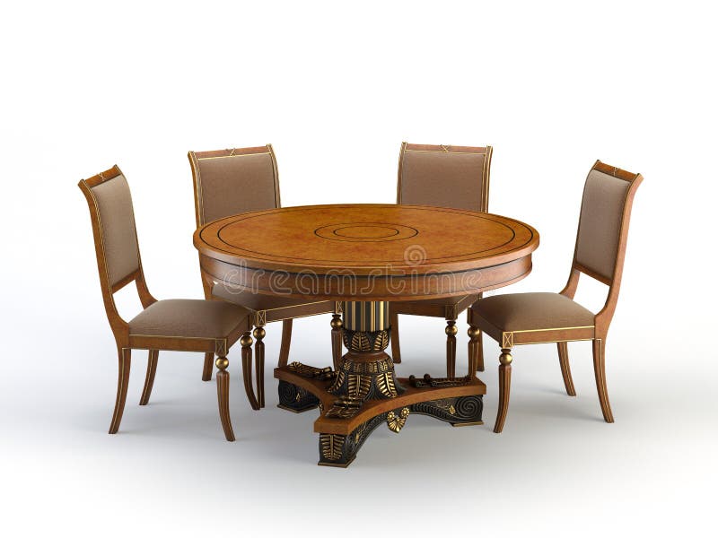 Round table stock illustration. Illustration of wood - 13738936