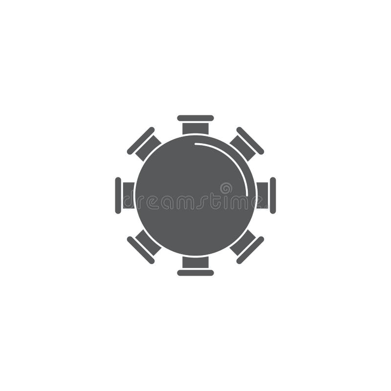 Round Table Chairs Top View Stock Illustrations – 401 Round Table ...