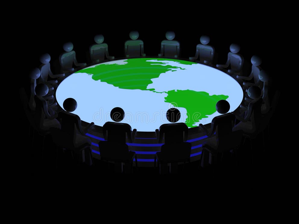 Men Round Table Discussion Stock Illustrations – 262 Men Round Table ...