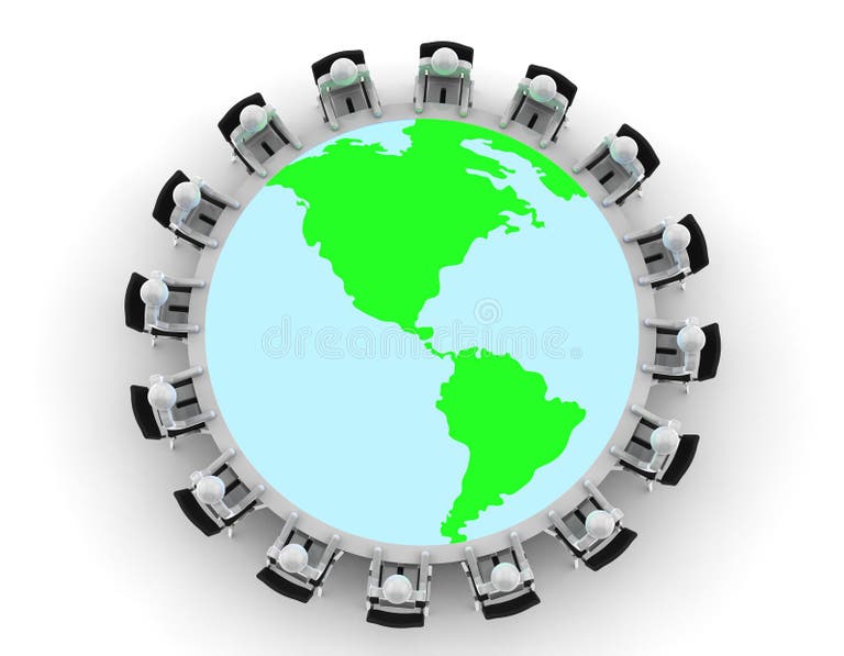 Round table discussion stock illustration. Illustration of table - 10350193