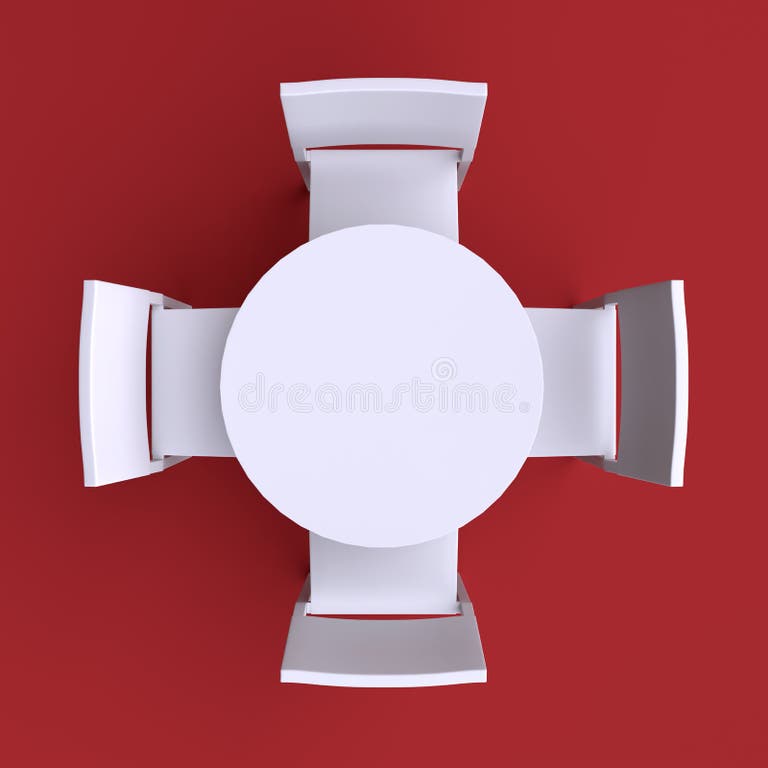 Round Table Chairs Top View Stock Illustrations – 502 Round Table ...