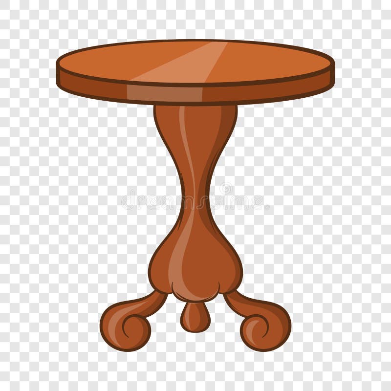 Round Table Icon, Cartoon Style Stock Vector - Illustration of element ...