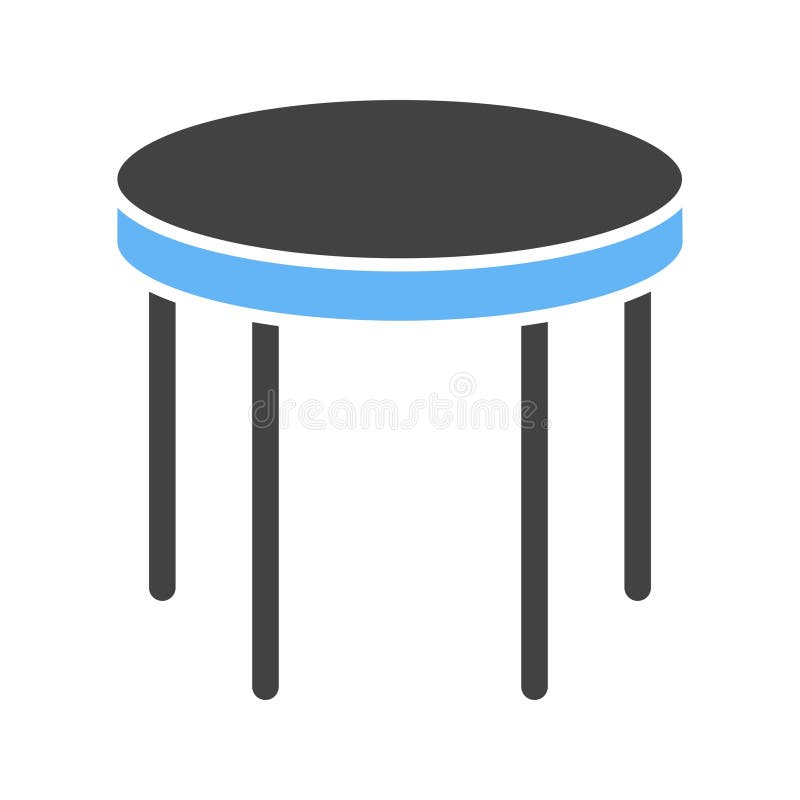 Round Table Icon Image. stock illustration. Illustration of symbol ...
